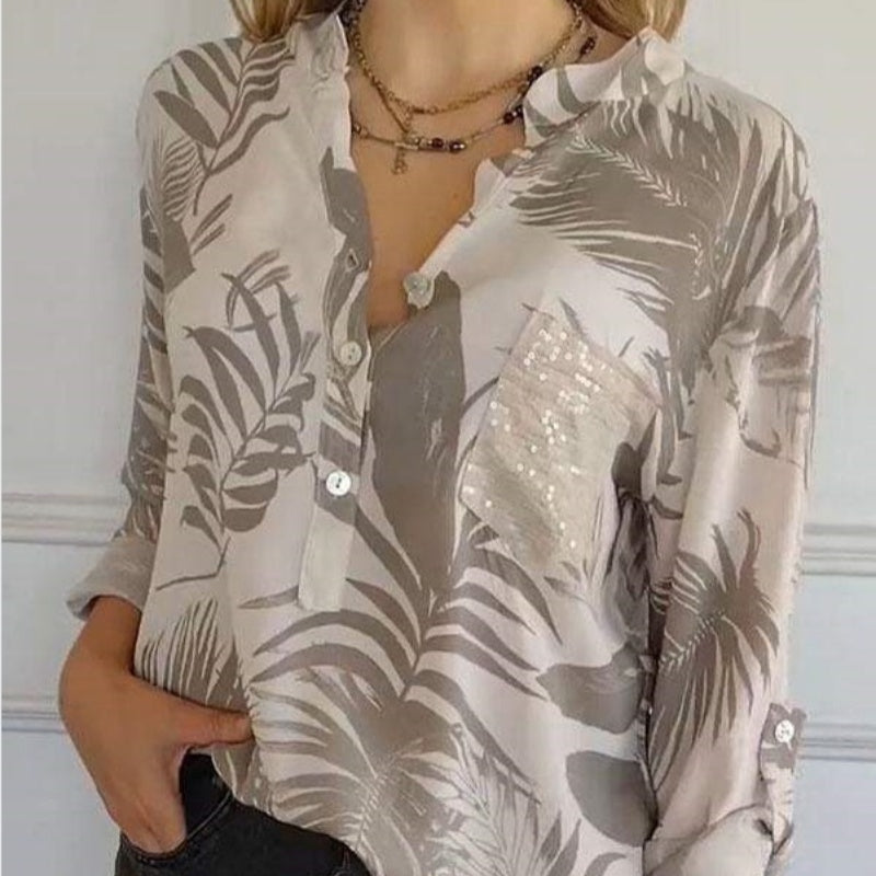 💕Limited Sale 50% OFF💕Women's Fashion V-Neck Printed Top – civeed