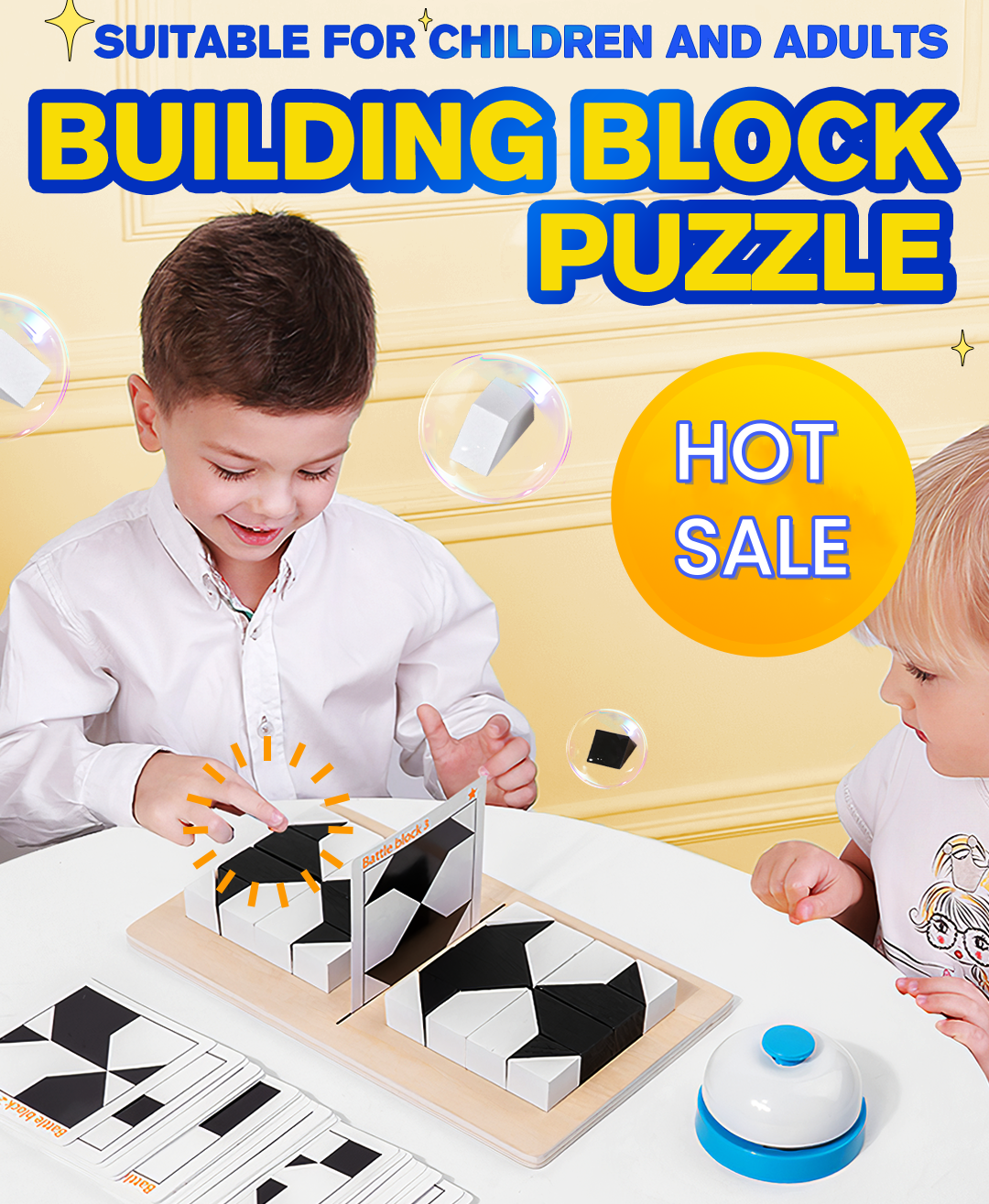🎁New Year Sales - 49% OFF🎅Creative Black & White Block Puzzles Set for ...